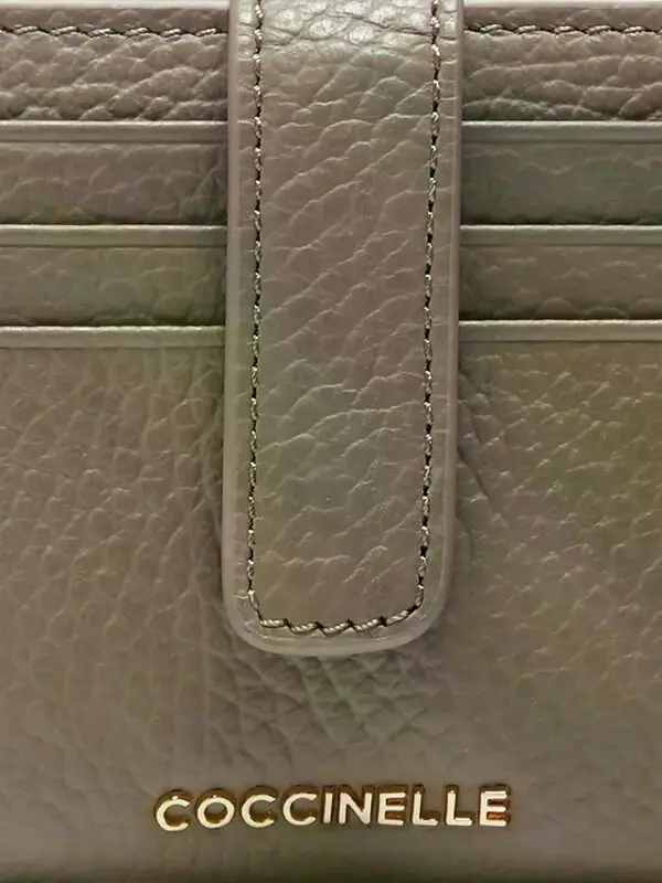 COCCINELLE Medium Metallic Grained-leather Wallet