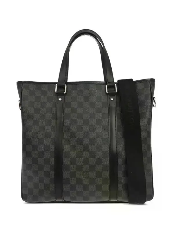LOUIS VUITTON Pm Tadao Damier Graphite Tote Bag - Grey
