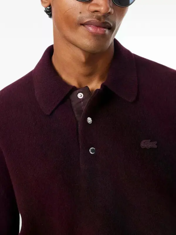 Lacoste Felted-wool Polo-collar Sweater