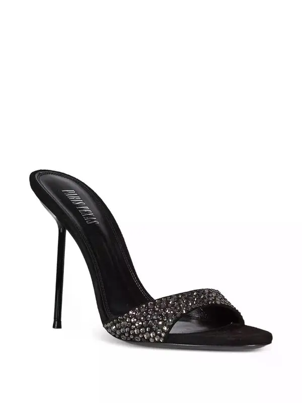 Paris Texas Lidia Rhinestone-embellished Sandals - Black
