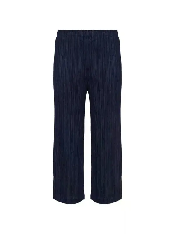 Issey Miyake Thicker Plissé-effect Trousers - Blue