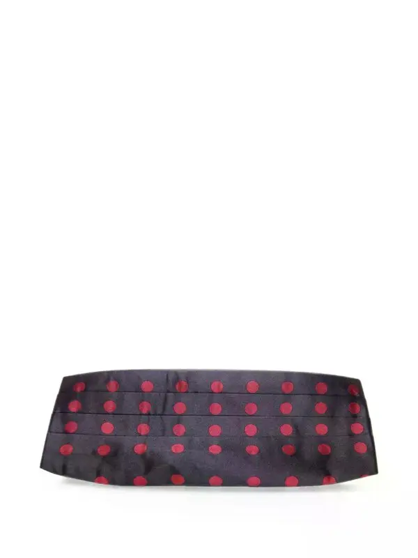 Dolce & Gabbana Polka-dot Pleated Cummerbund - Black