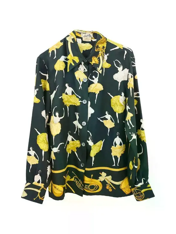 Hermès La Danse Ballerinas Silk Shirt