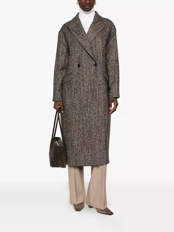 Tagliatore Linden Herringbone Double-breasted Coat