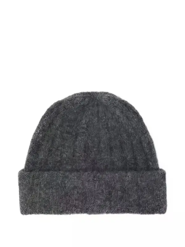 American Vintage Vitow Logo-patch Ribbed-knit Beanie Hat