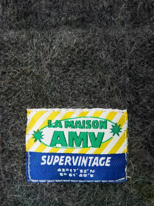 American Vintage Vitow Logo-patch Ribbed-knit Beanie Hat