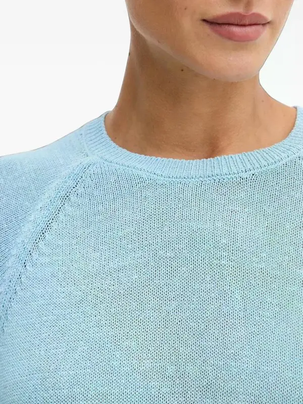 BENETTON Raglan-sleeve Ribbed-trim Sweater