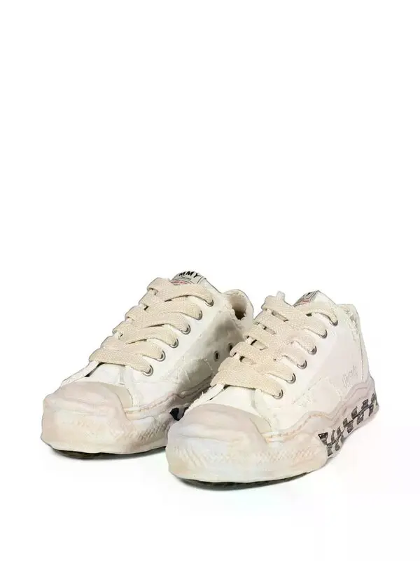 Mihara Yasuhiro Hank Og Graffiti Check Sole Canvas Low-top Sneakers