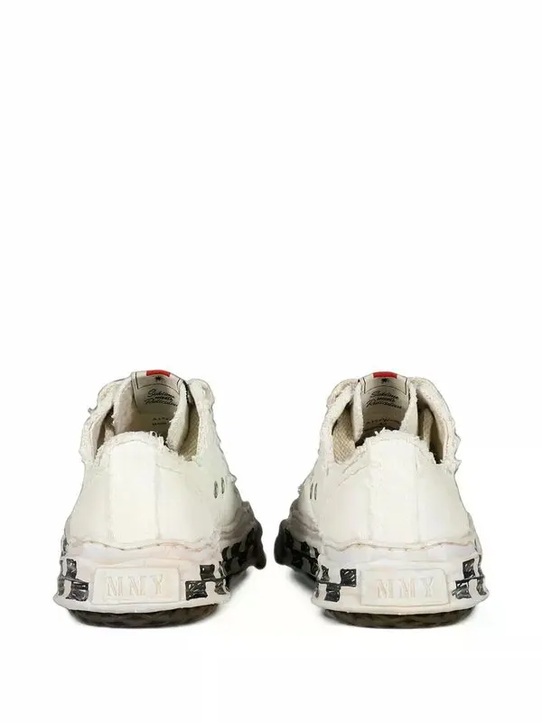 Mihara Yasuhiro Hank Og Graffiti Check Sole Canvas Low-top Sneakers