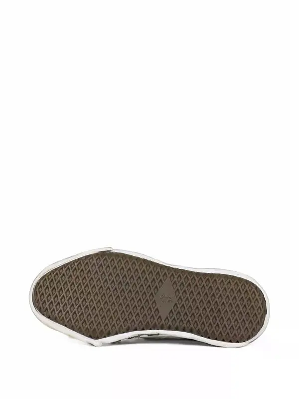 Mihara Yasuhiro Hank Og Graffiti Check Sole Canvas Low-top Sneakers
