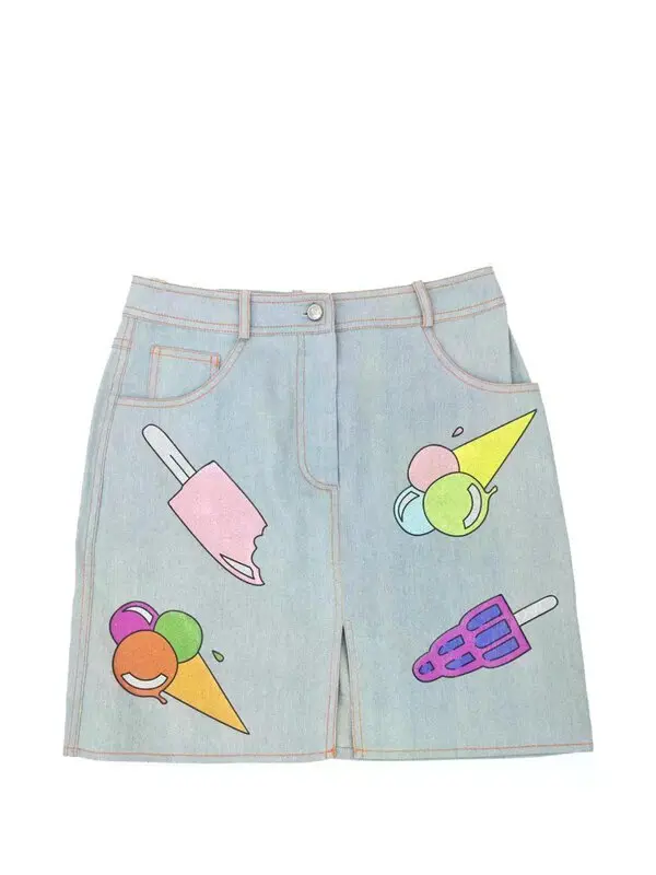 Dior 2004 Ice-cream-print Mini Skirt