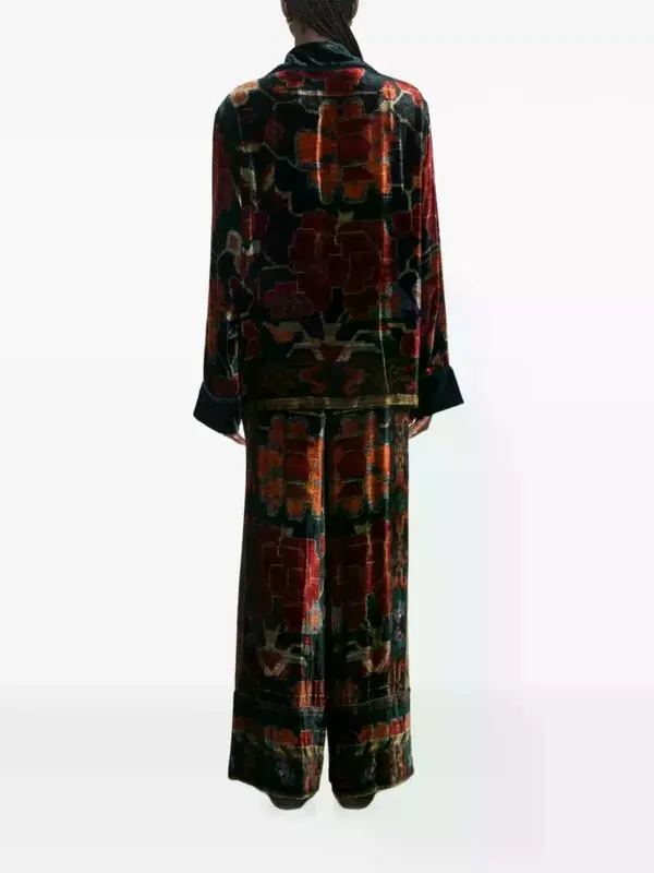 PIERRE-LOUIS MASCIA Kanpur Velvet Geometric-pattern Blazer