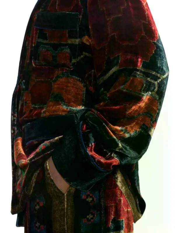 PIERRE-LOUIS MASCIA Kanpur Velvet Geometric-pattern Blazer