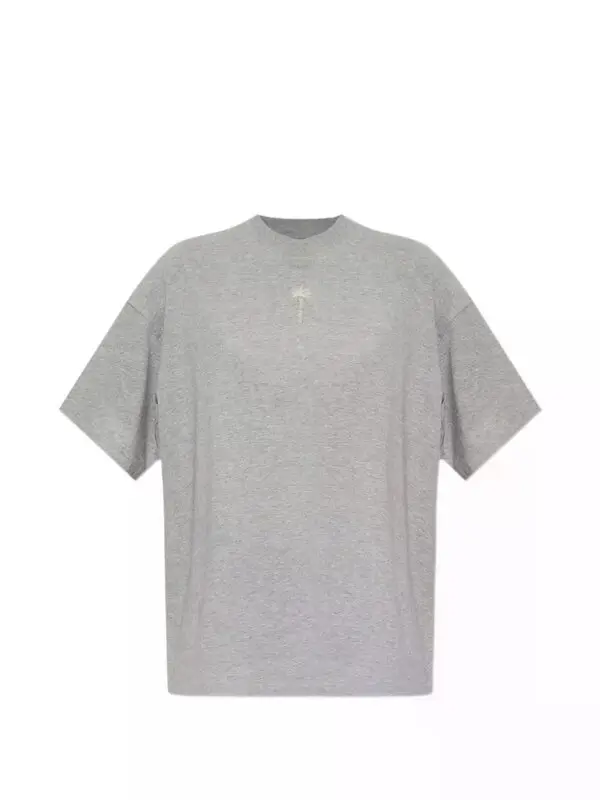 Palm Angels Embroidered-logo T-shirt - Grey