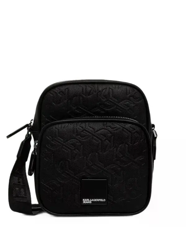 Karl Lagerfeld Monogram-embossed Messenger Bag