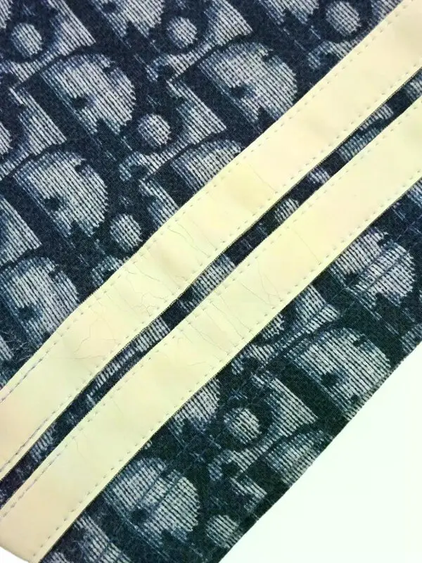 Dior 2003 Trotter-pattern Striped-sleeve T-shirt
