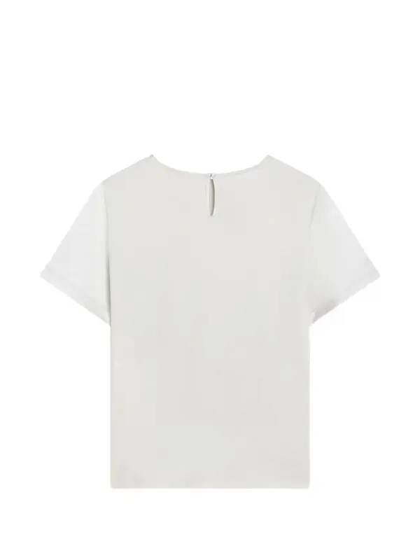 Max Mara Satin Crew-neck T-shirt Ivory - Neutrals