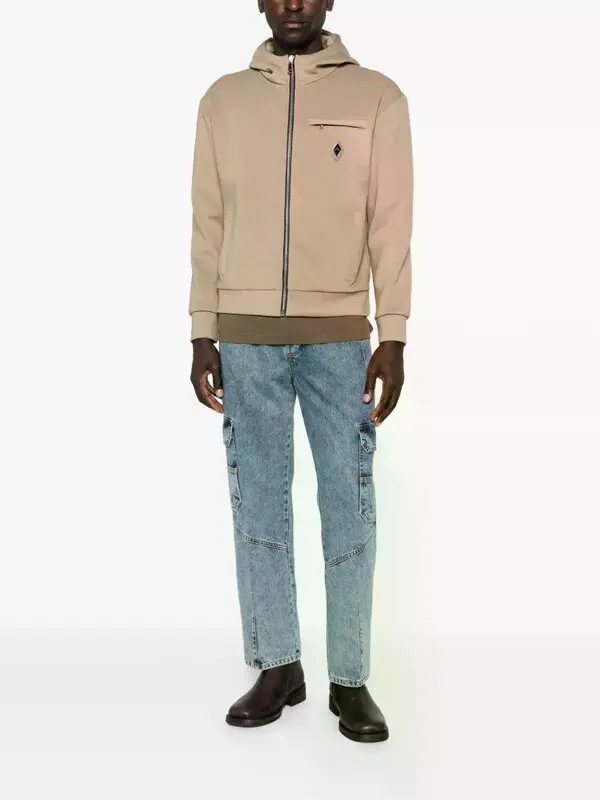YES LONDON Logo-patch Hooded Jacket
