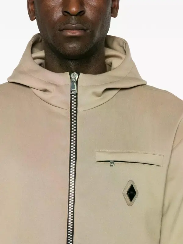 YES LONDON Logo-patch Hooded Jacket