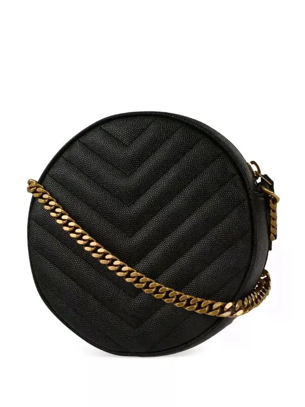 Saint Laurent Vinyle Chevron-quilted Shoulder Bag