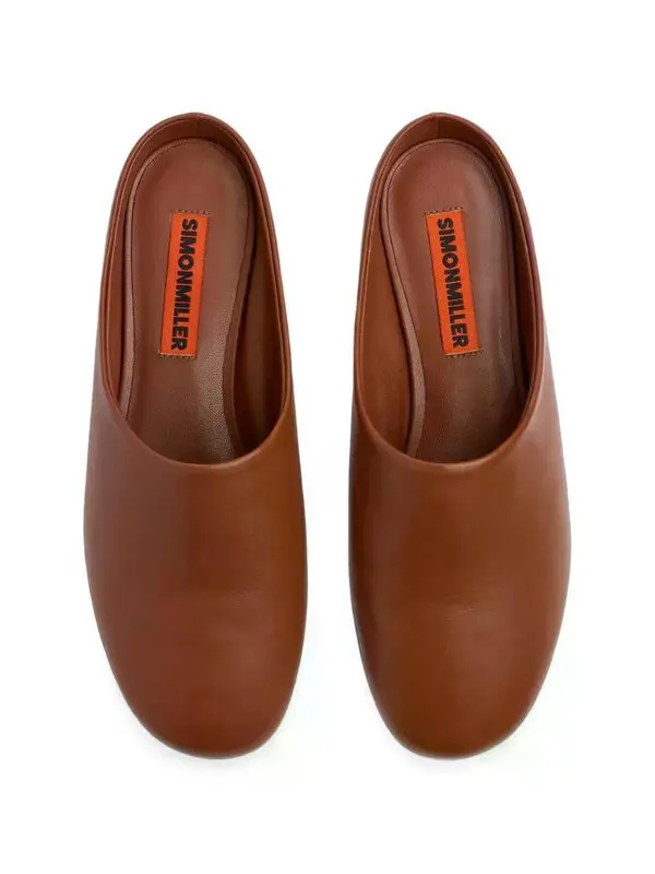 SIMONMILLER Riad Leather Slippers - Brown