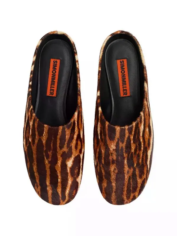 SIMONMILLER Riad Leopard-print Mules