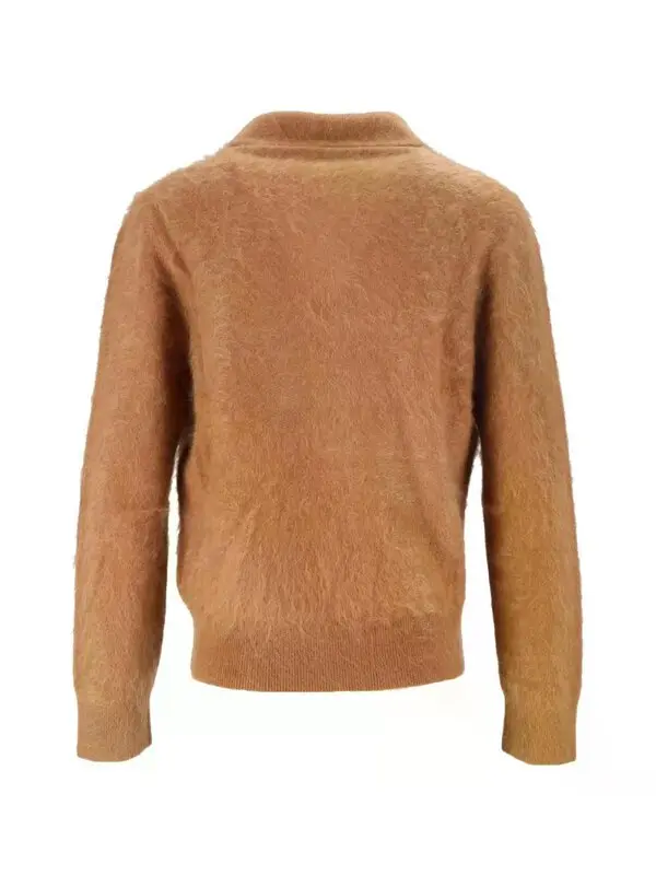 KANGRA Brushed-effect Shawl-collar Sweater