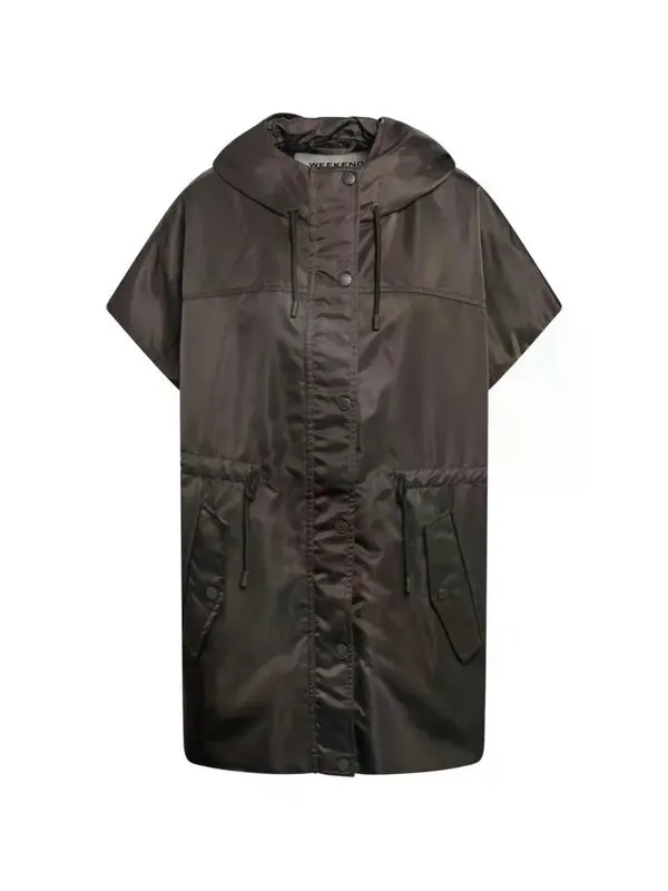Max Mara Water-repellent Twill Padded Gilet Mud