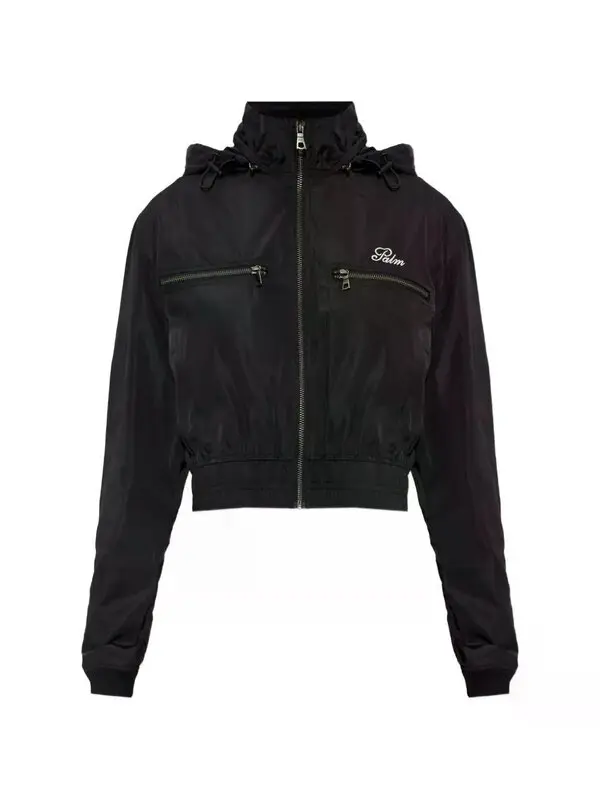 Palm Angels Hooded Logo-embroidered Jacket