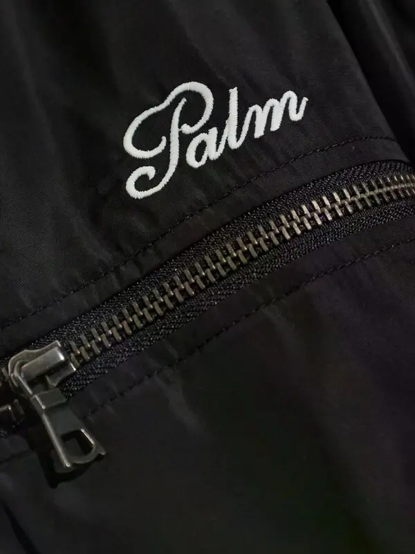 Palm Angels Hooded Logo-embroidered Jacket