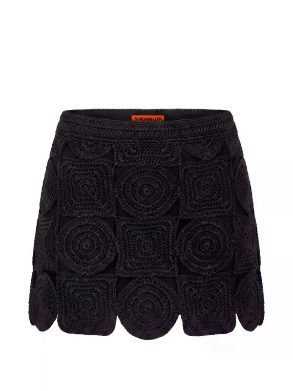 SIMONMILLER Beep Beep Crochet-knit Mini Skirt