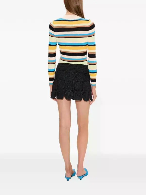 SIMONMILLER Beep Beep Crochet-knit Mini Skirt