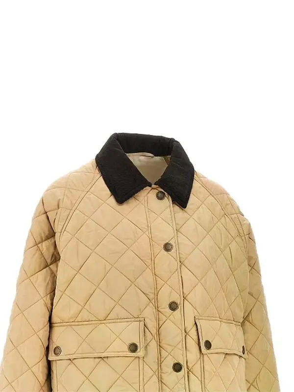 Max Mara Quilted Corduroy-collar Jacket