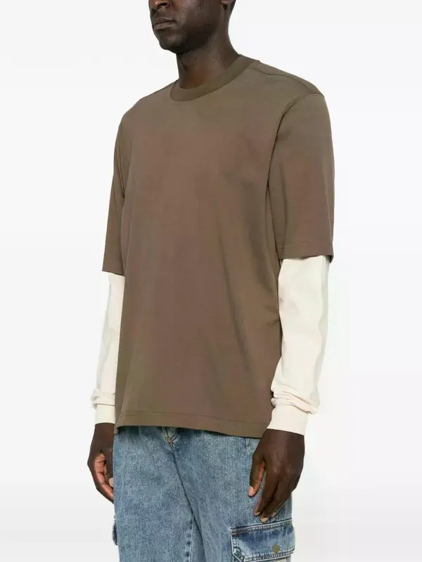 YES LONDON Layered-effect Crew-neck T-shirt
