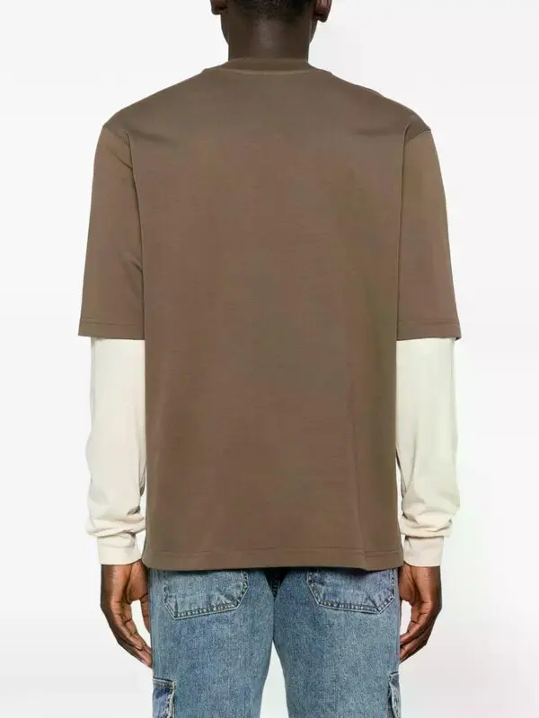 YES LONDON Layered-effect Crew-neck T-shirt