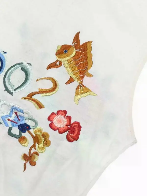 Dior 2002 Embroidered Sleeveless Top
