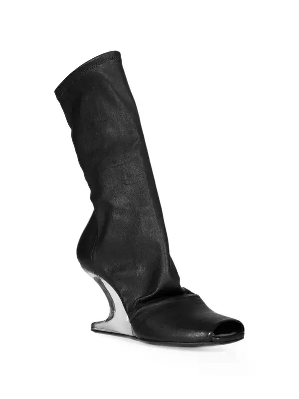 Rick Owens Cantilever Open-toe Wedge Boots
