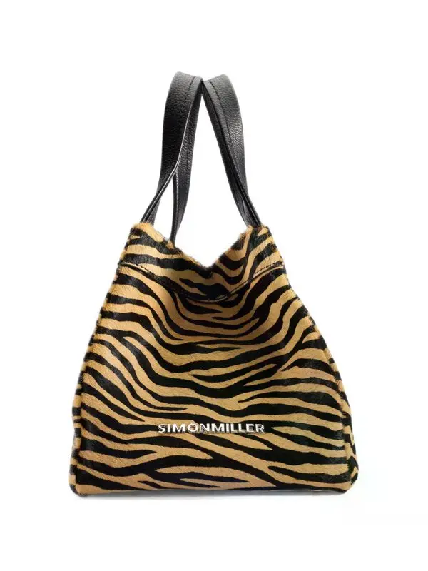 SIMONMILLER Quad Zebra-print Haircalf Mini Bag