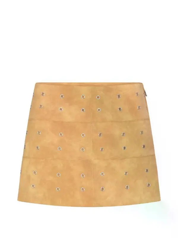 SIMONMILLER Nya Eyelet-embellished Mini Skirt