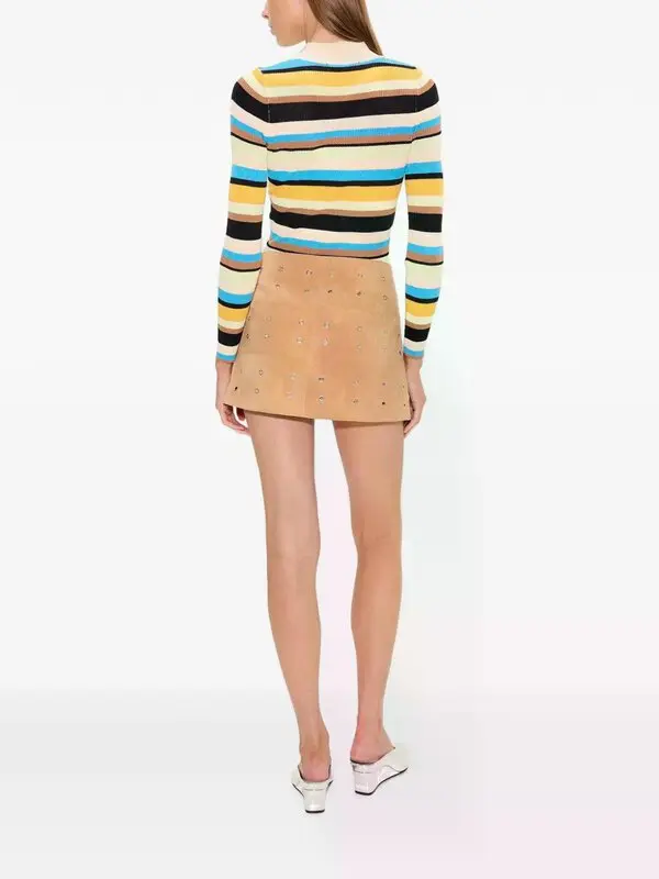 SIMONMILLER Nya Eyelet-embellished Mini Skirt