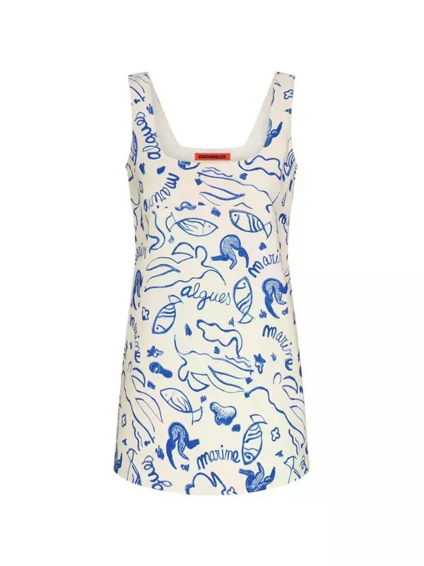 SIMONMILLER Sahara Printed Mini Dress - Neutrals