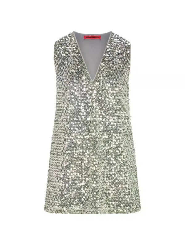 SIMONMILLER Fountain Sequin-embellished Mini Dress - Silver