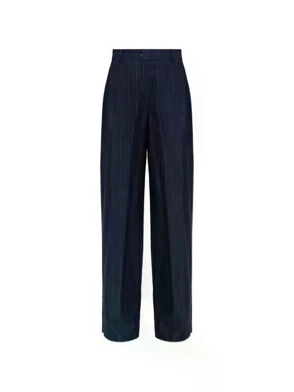 Paul Smith Pinstriped Pleated Trousers - Blue