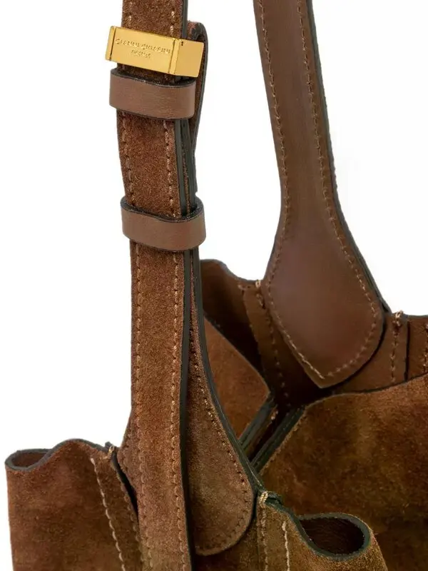 GIANNI CHIARINI Sienna Drawstring Suede Bucket Bag