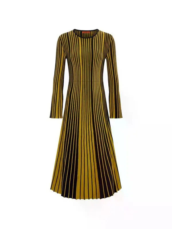 SIMONMILLER Celia Ribbed Knit Midi Dress - Yellow