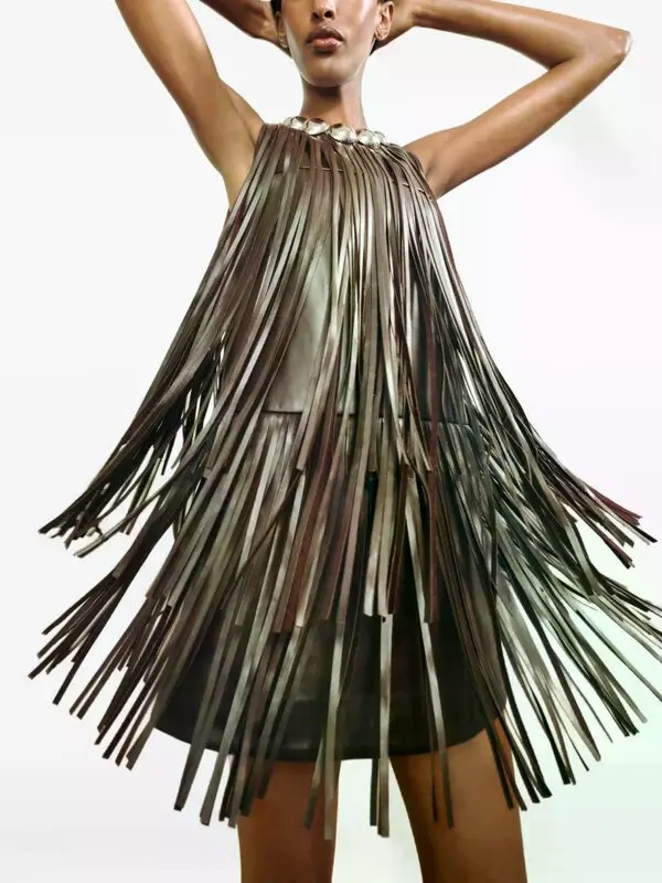 SIMONMILLER Jupiter Fringe-trimmed Mini Dress