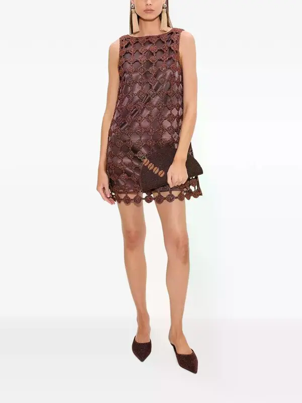 SIMONMILLER Sina Crochet-knit Mini Dress
