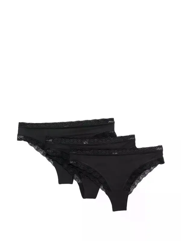 Marc O'polo Lace-trim Ribbed Briefs - Black