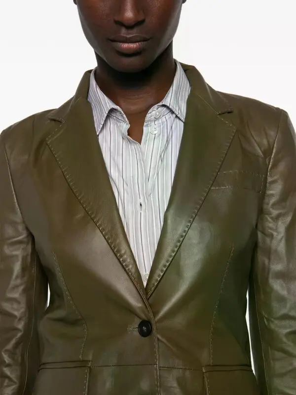 Tagliatore Leather Single-breasted Jacket