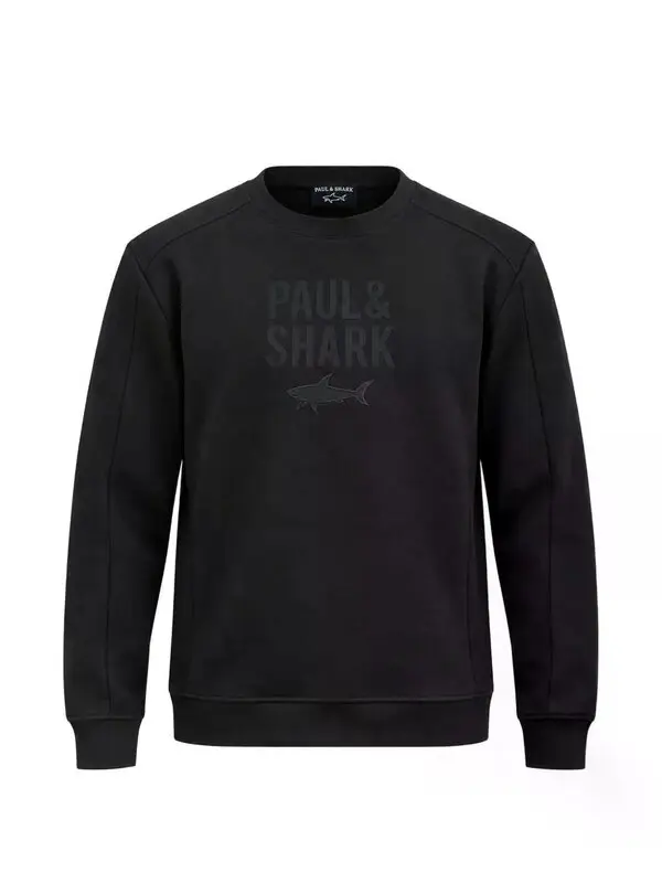 Paul & Shark Logo-print Cotton Sweatshirt - Black